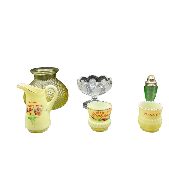 Source Unknown | Art | Glass Lot Vaseline Glass Uranium Glass Magnesium ...